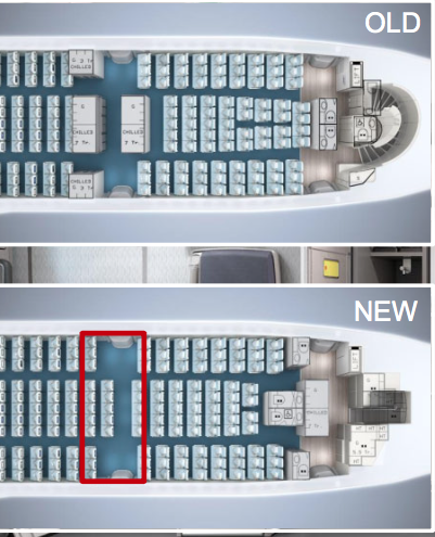 How do you add an extra 14 seats on an A380? Redesign the back ...