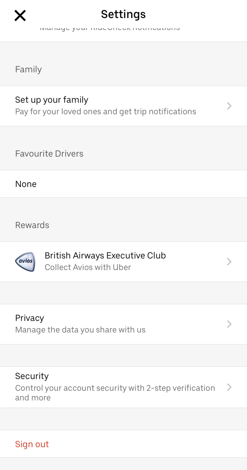 HOWTO: Link Your Uber and British Airways Accounts together to earn ...