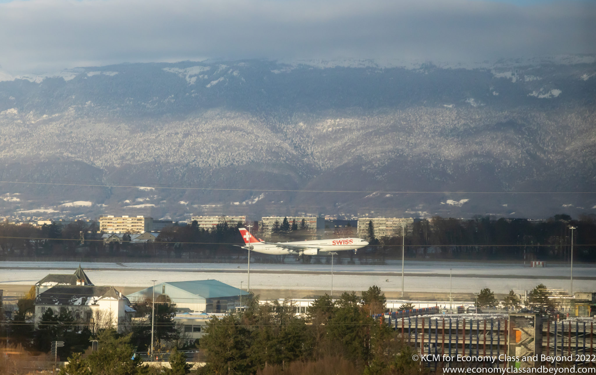 Airplane Art - SWISS Airbus A330-300 landing at Geneva Airport ...