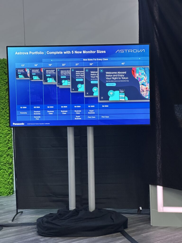 AIX2023: Panasonic unveils new screens for Astrova - Economy Class & Beyond