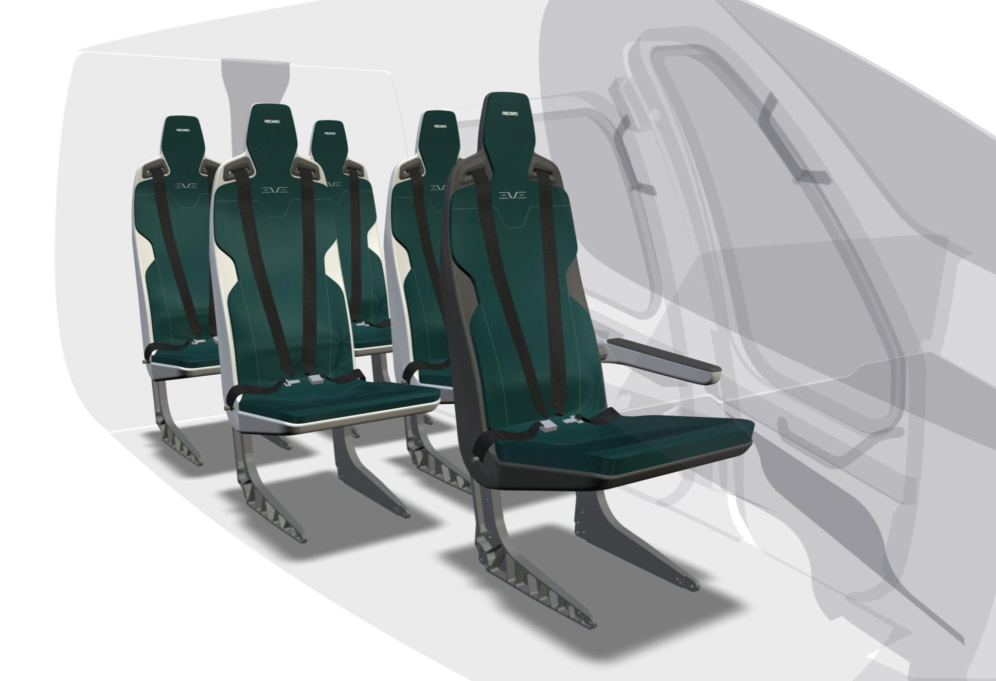RECARO EVE Mobilty eVTOL Seat - Rendering Recaro - Economy Class & Beyond