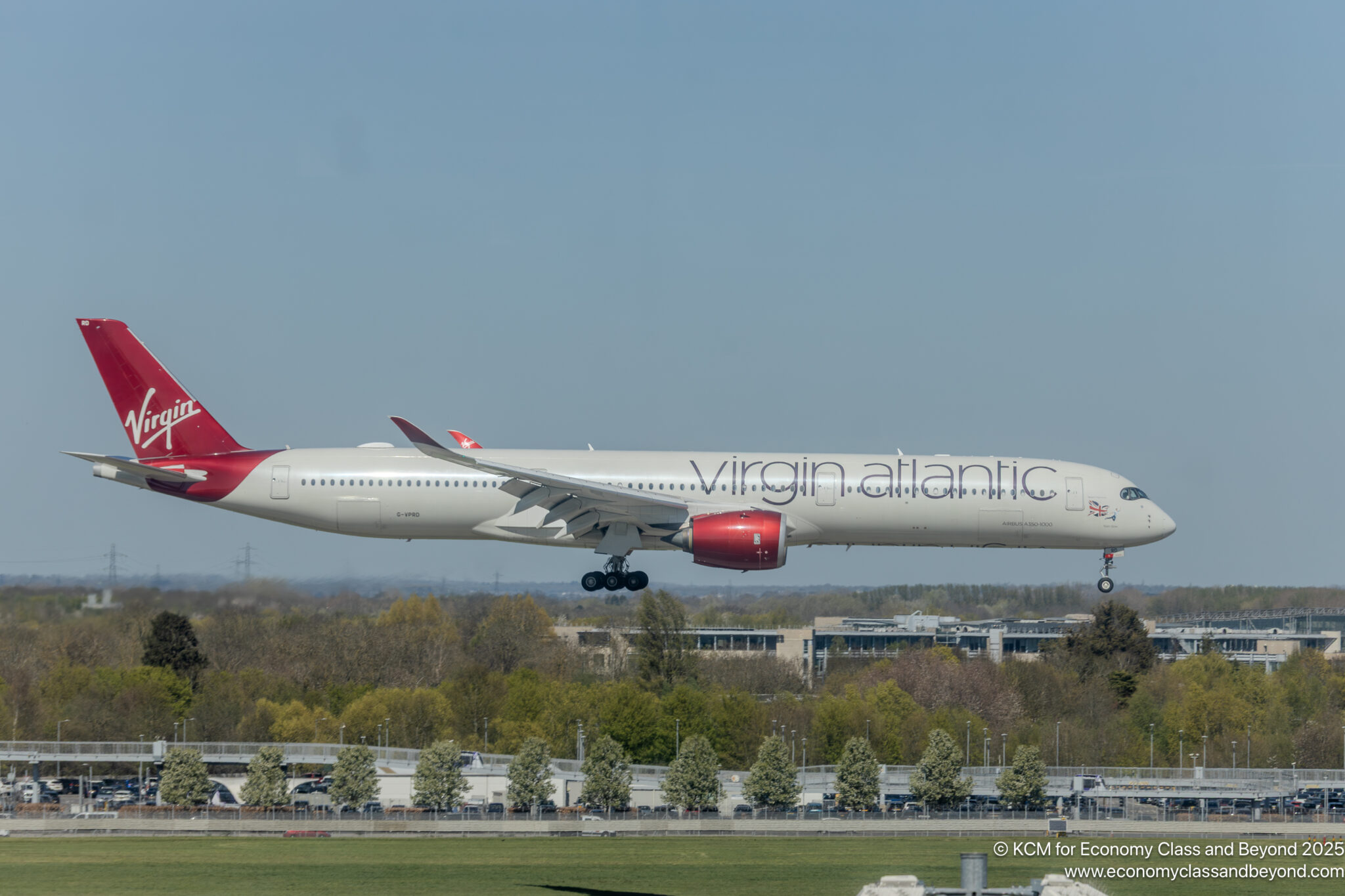 Airplane Art - Virgin Atlantic Airbus A350-1000 landing at London ...